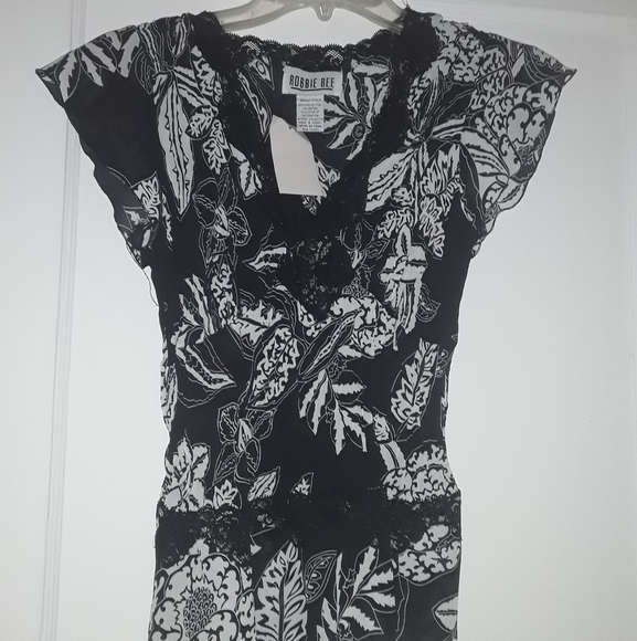 Robbie Bee | Tops | Robbie Bee Black White Blouse S New | Poshmark